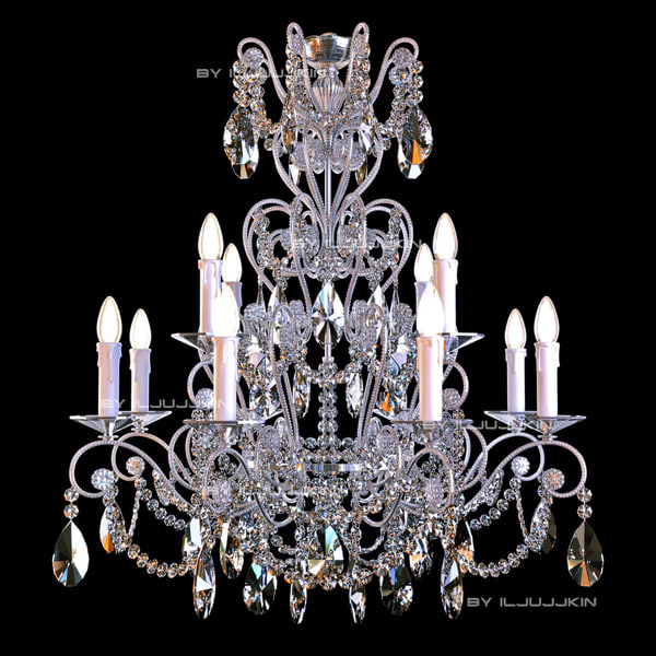 chandelier badari lighting b4-57 3d model