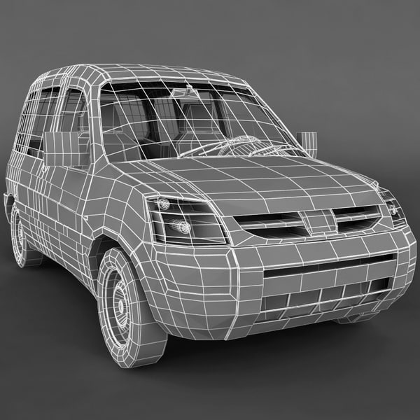 peugeot partner 3d model
