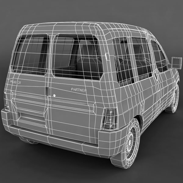 peugeot partner 3d model