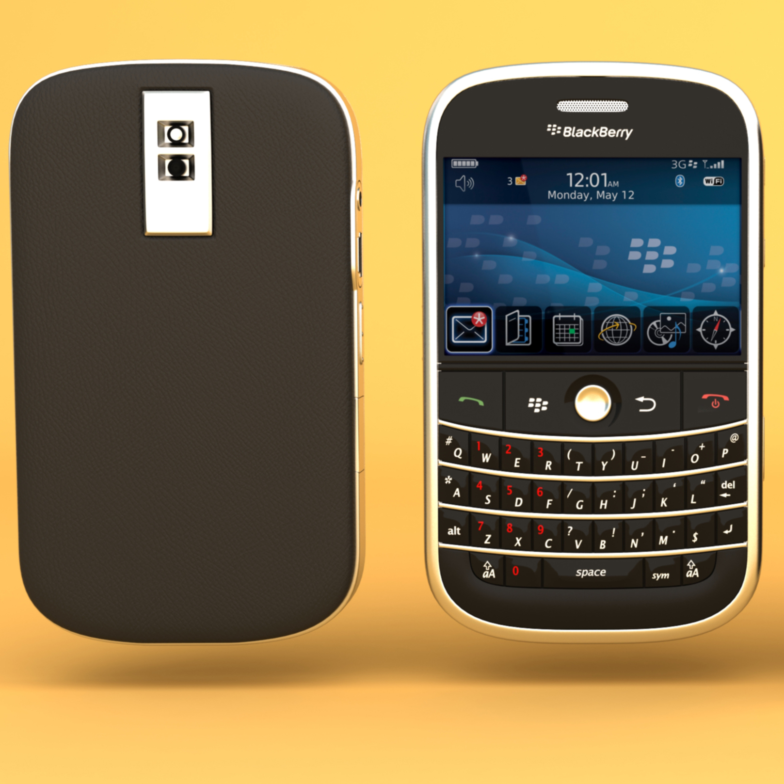 blackberry bold 9000 3d model