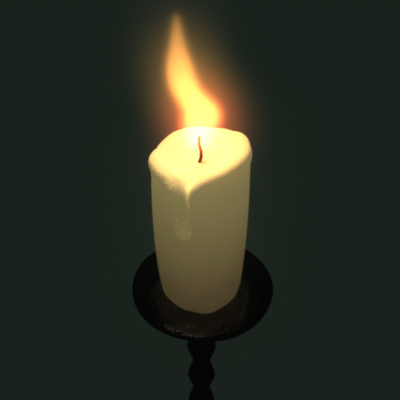 3d candle light model