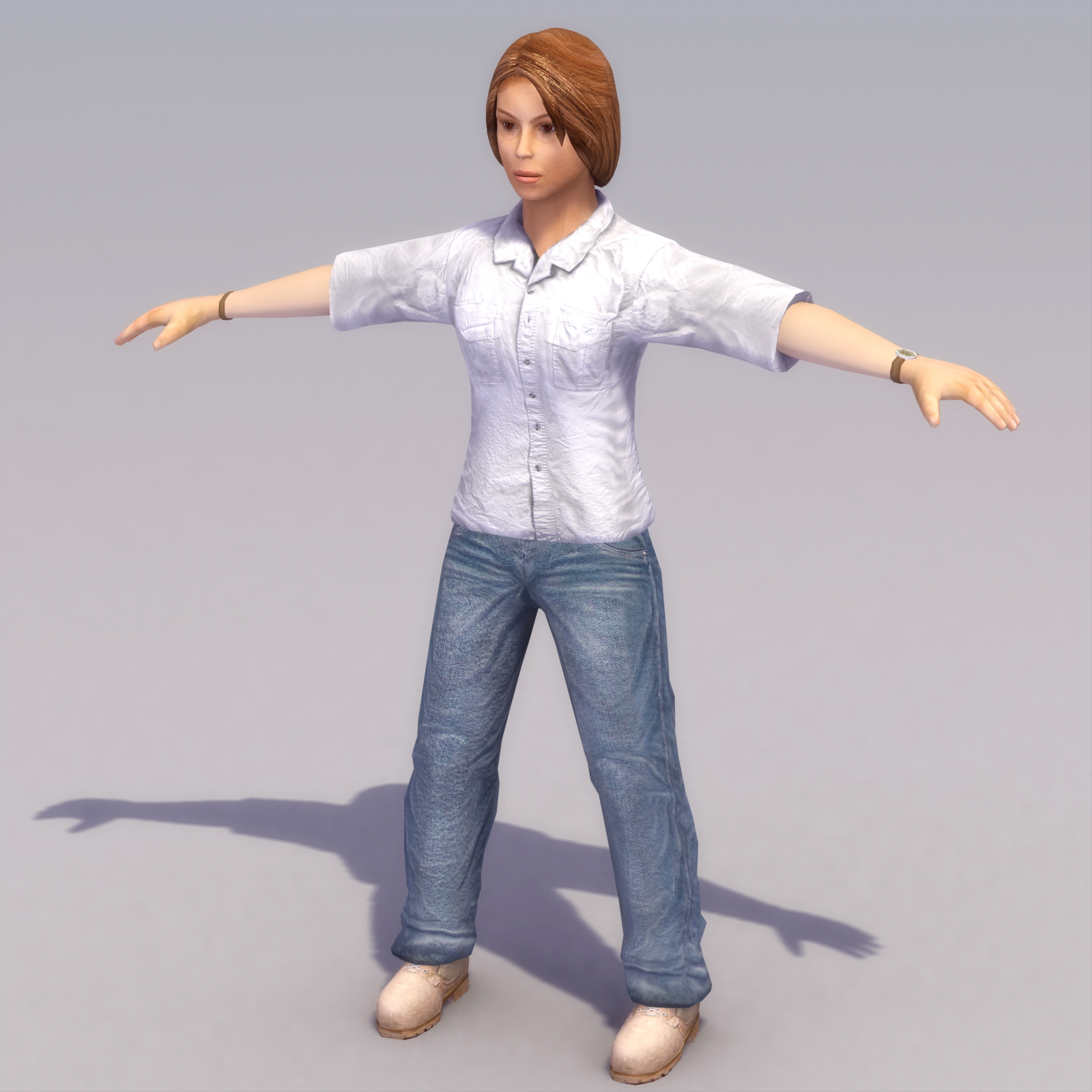 3ds max female figure rigged