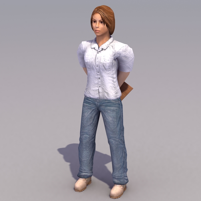 3ds max female figure rigged
