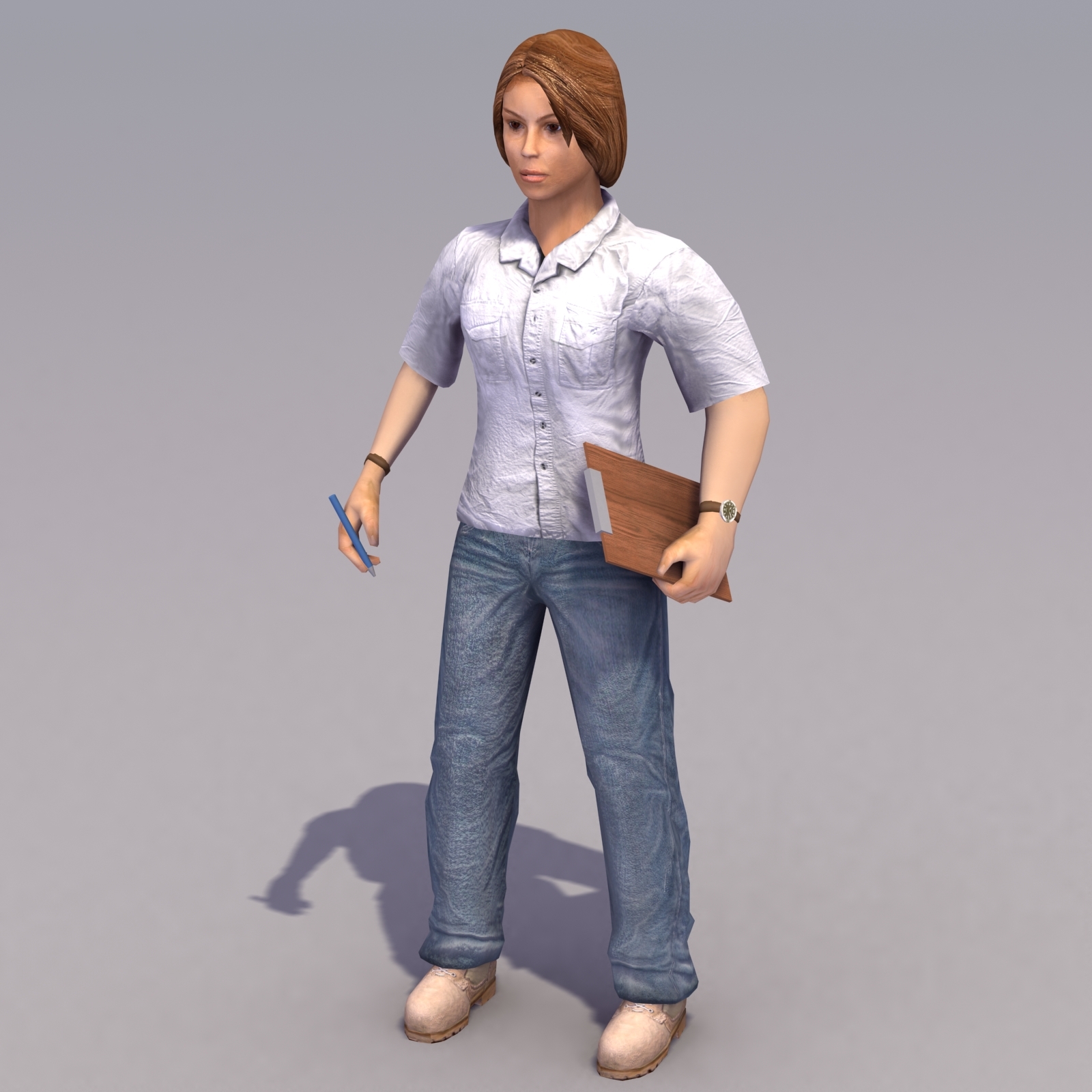3ds max female figure rigged