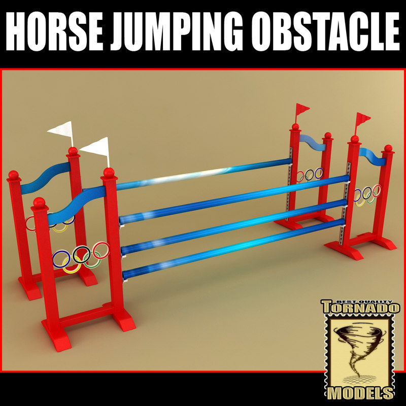 horse jumping obstacle 3d model