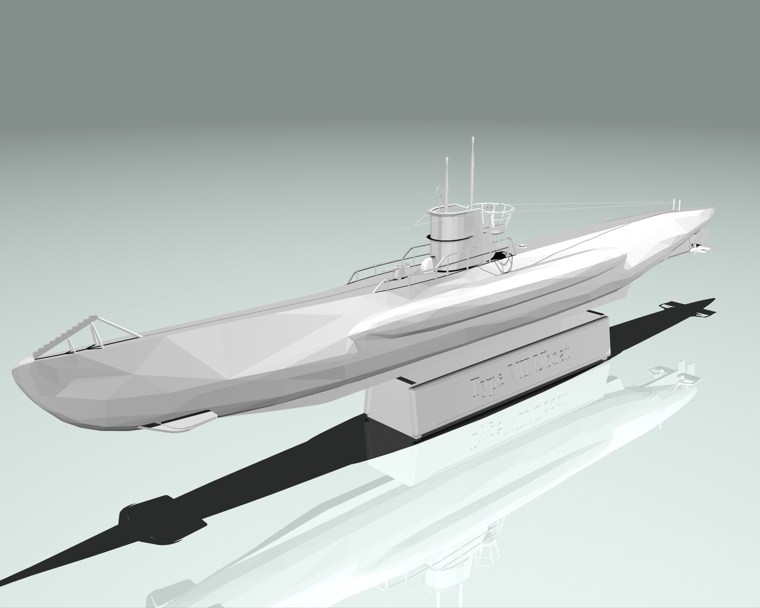 nazi type vii u-boat 3d lwo