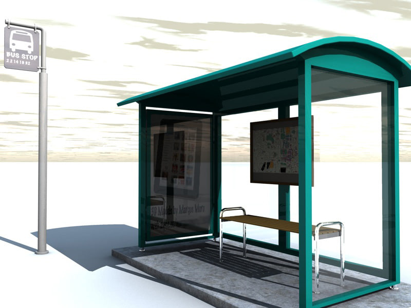 bus stop 3d model