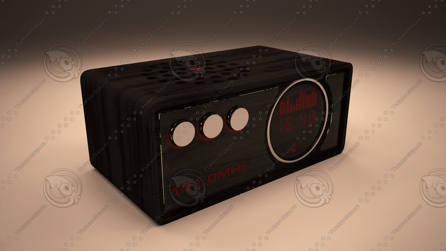 retro radio modern 3d model