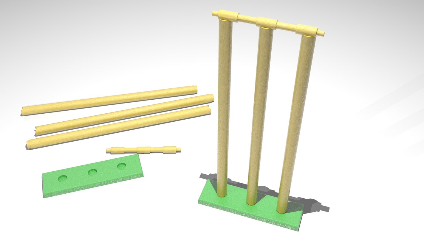 3d cricket stumps