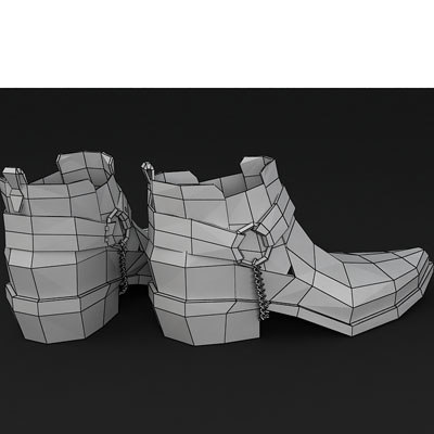 3d model cowboy boots