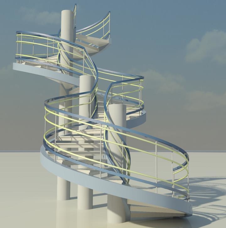 stair steps 3d model