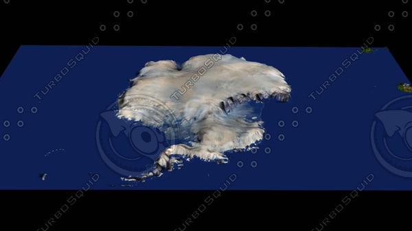 antarctica maps 3d model