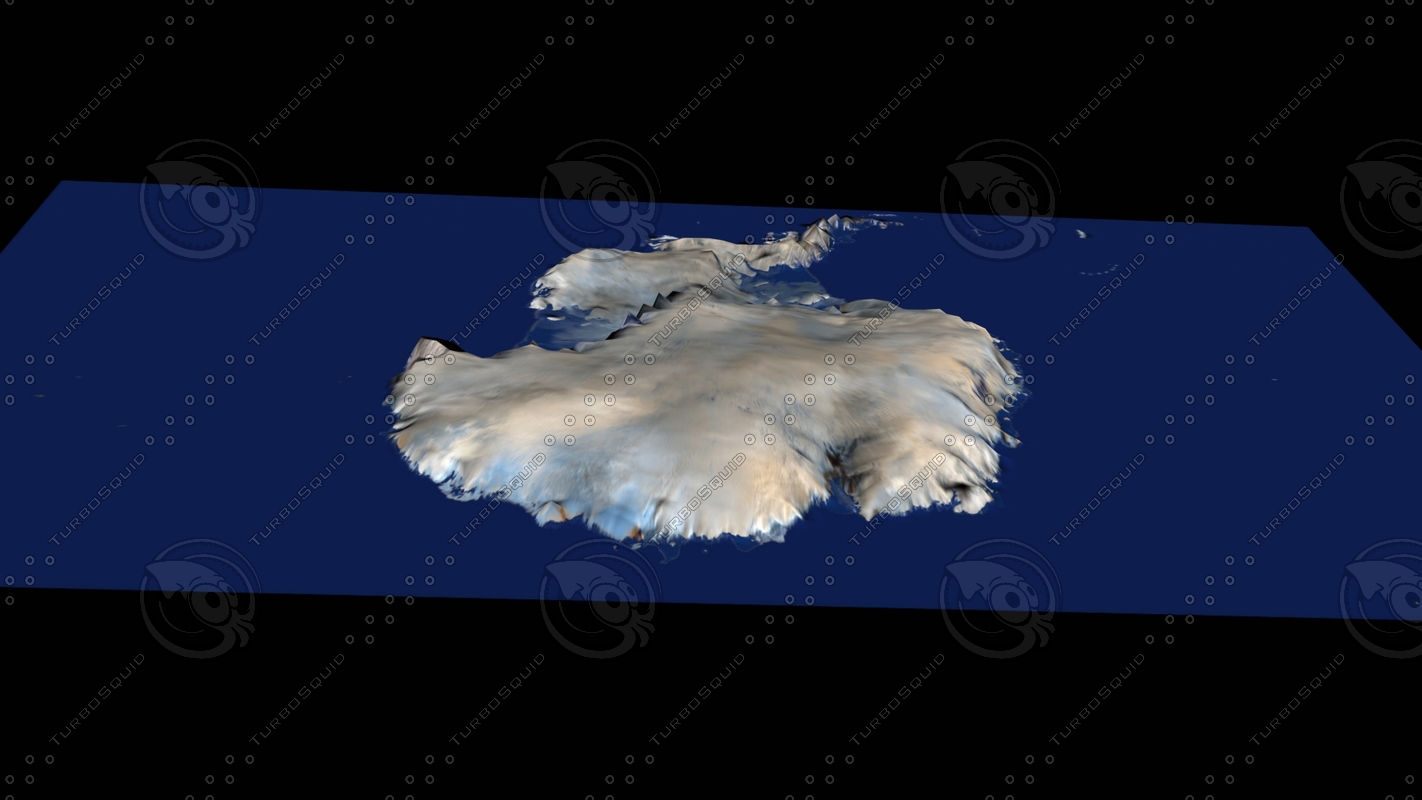 antarctica maps 3d model