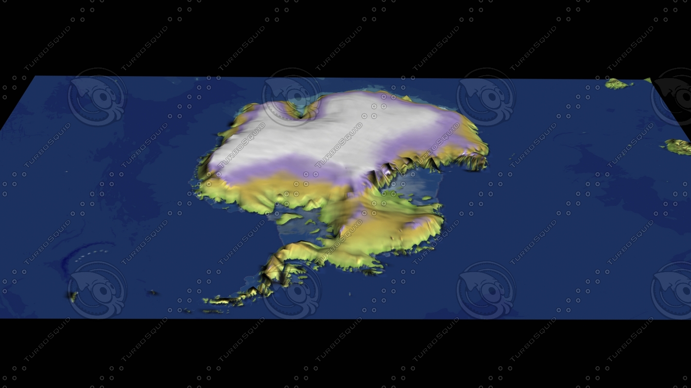 antarctica maps 3d model