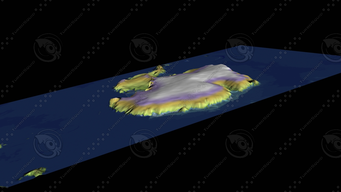 antarctica maps 3d model