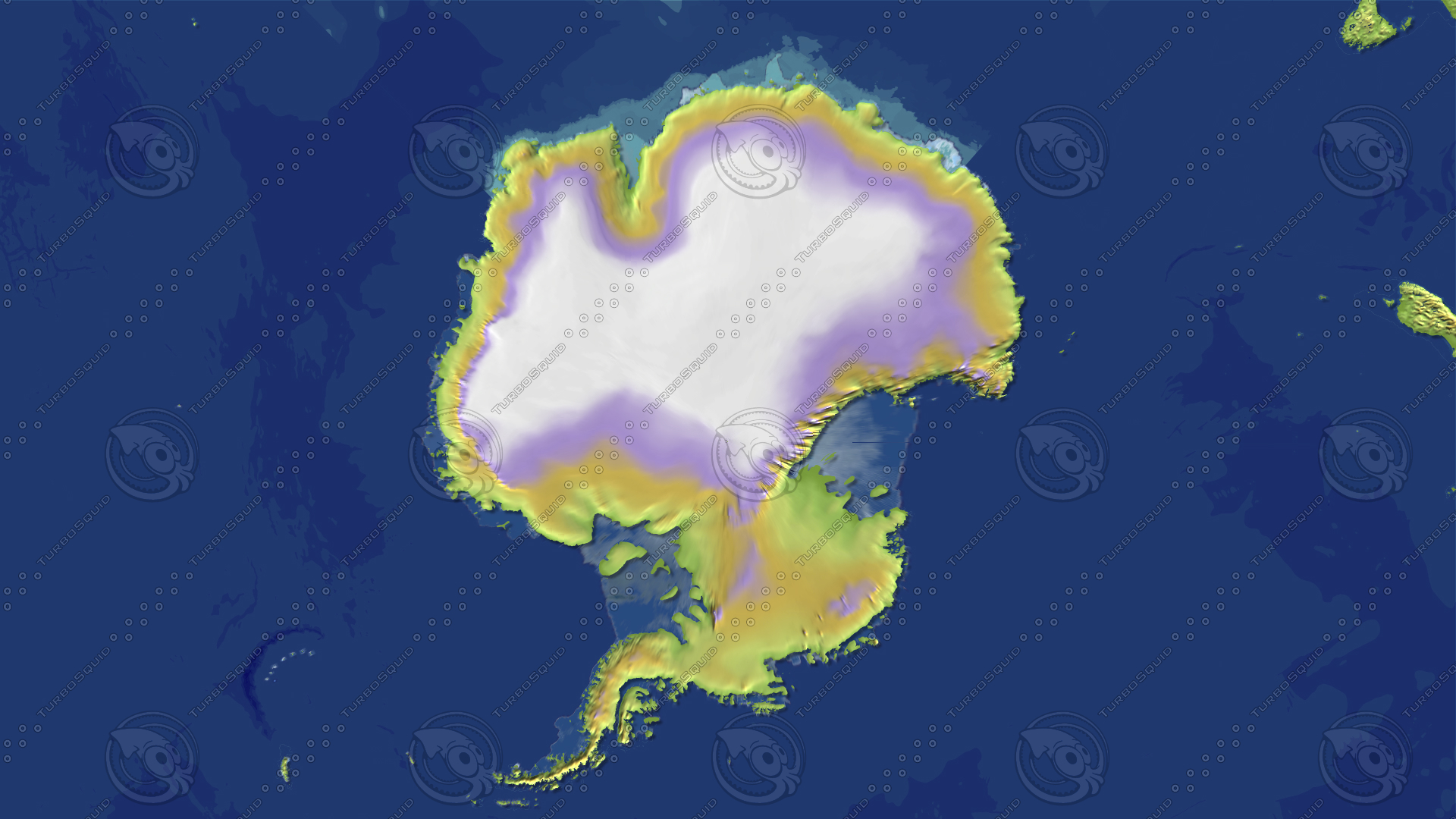 antarctica maps 3d model