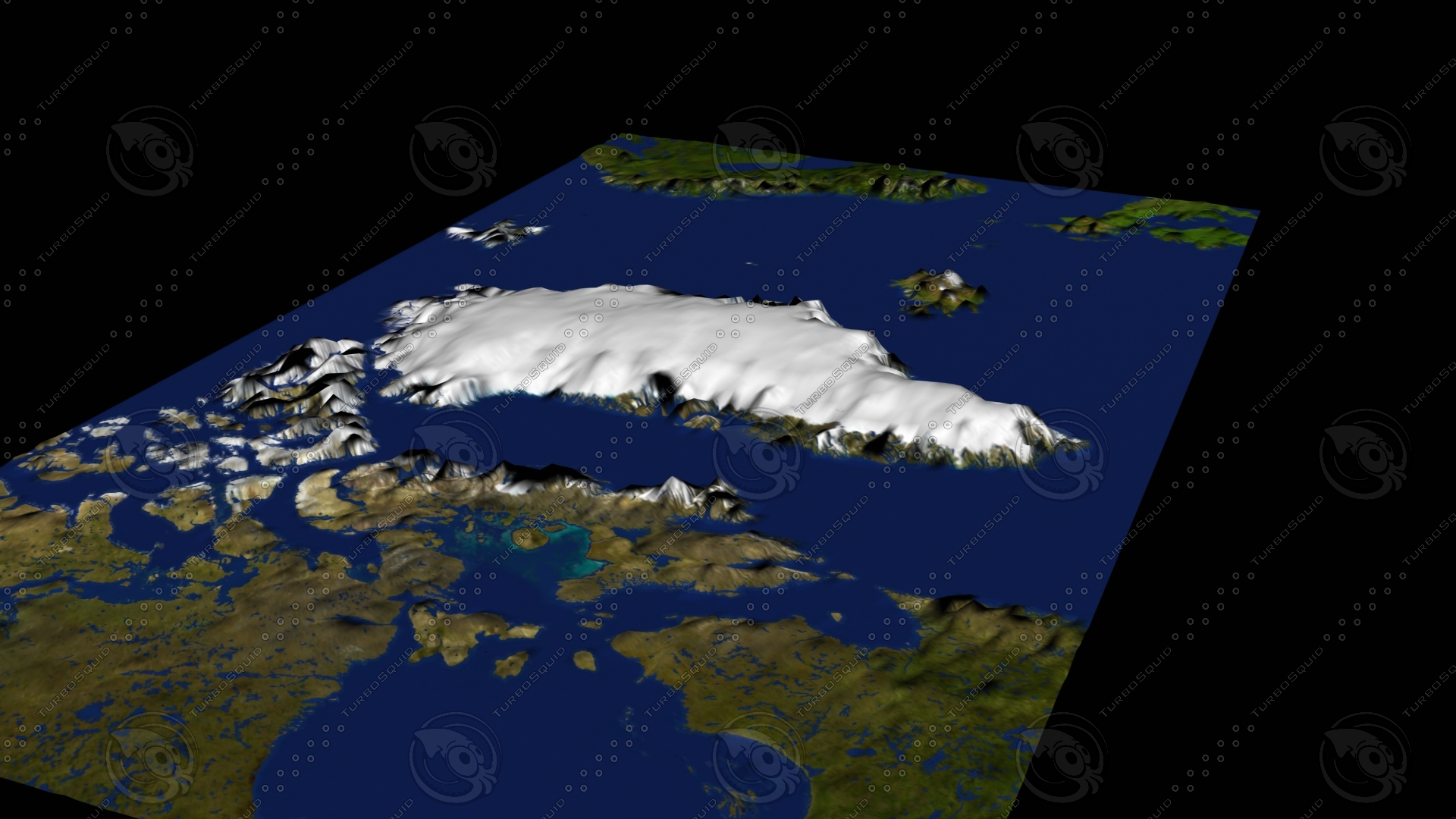 greenland maps 3d model