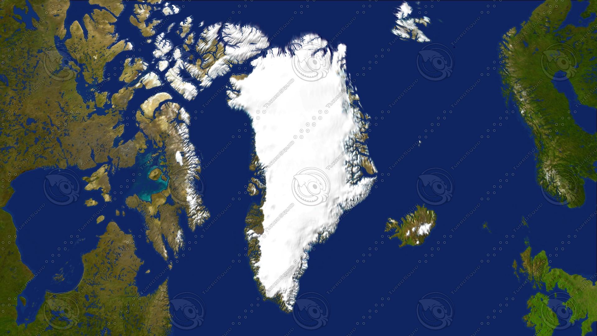 greenland maps 3d model
