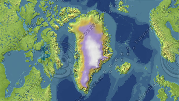 greenland maps 3d model