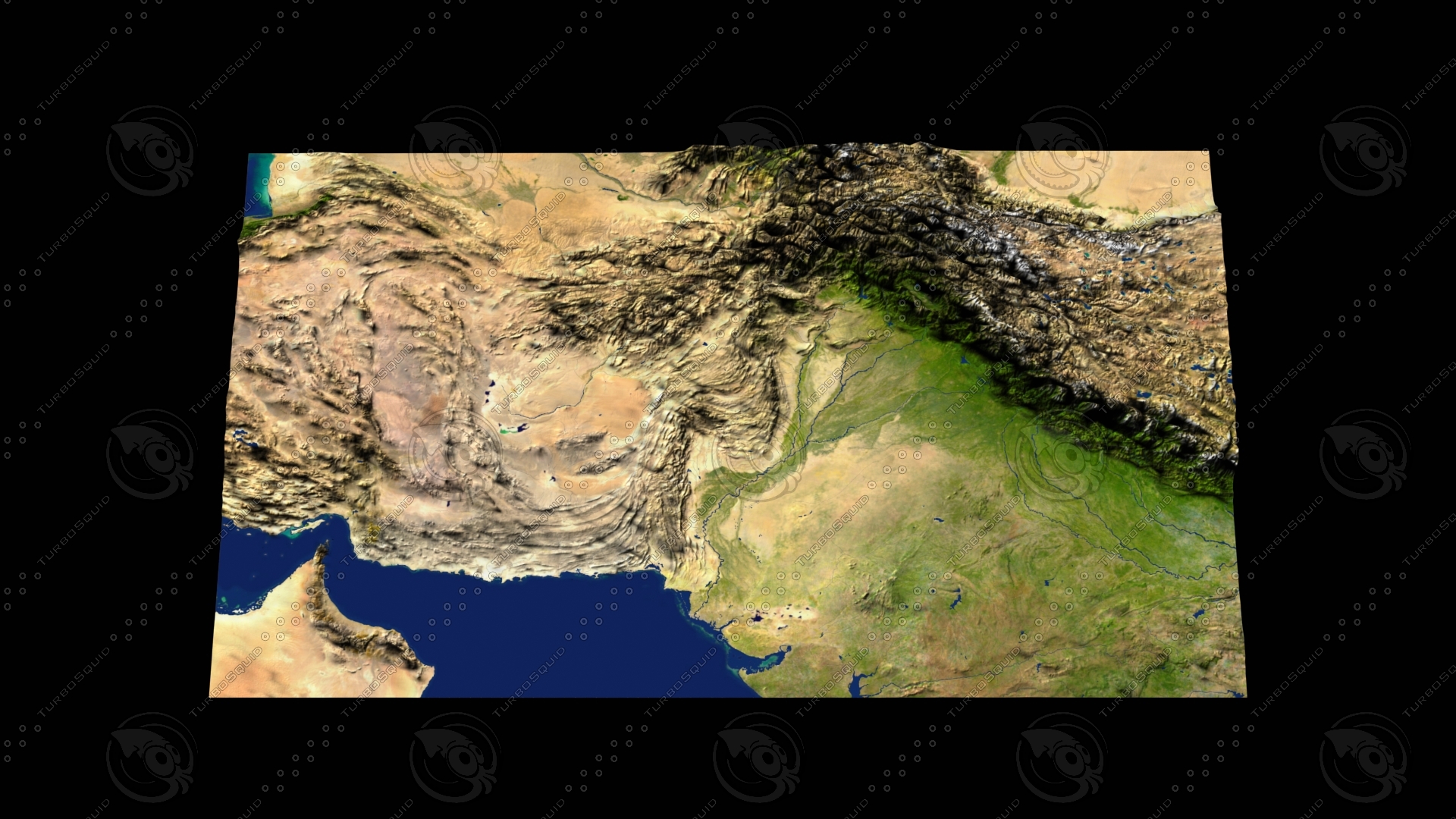 3d pakistan maps model