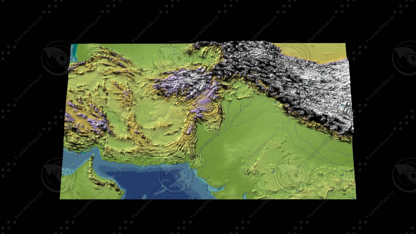 3d pakistan maps model