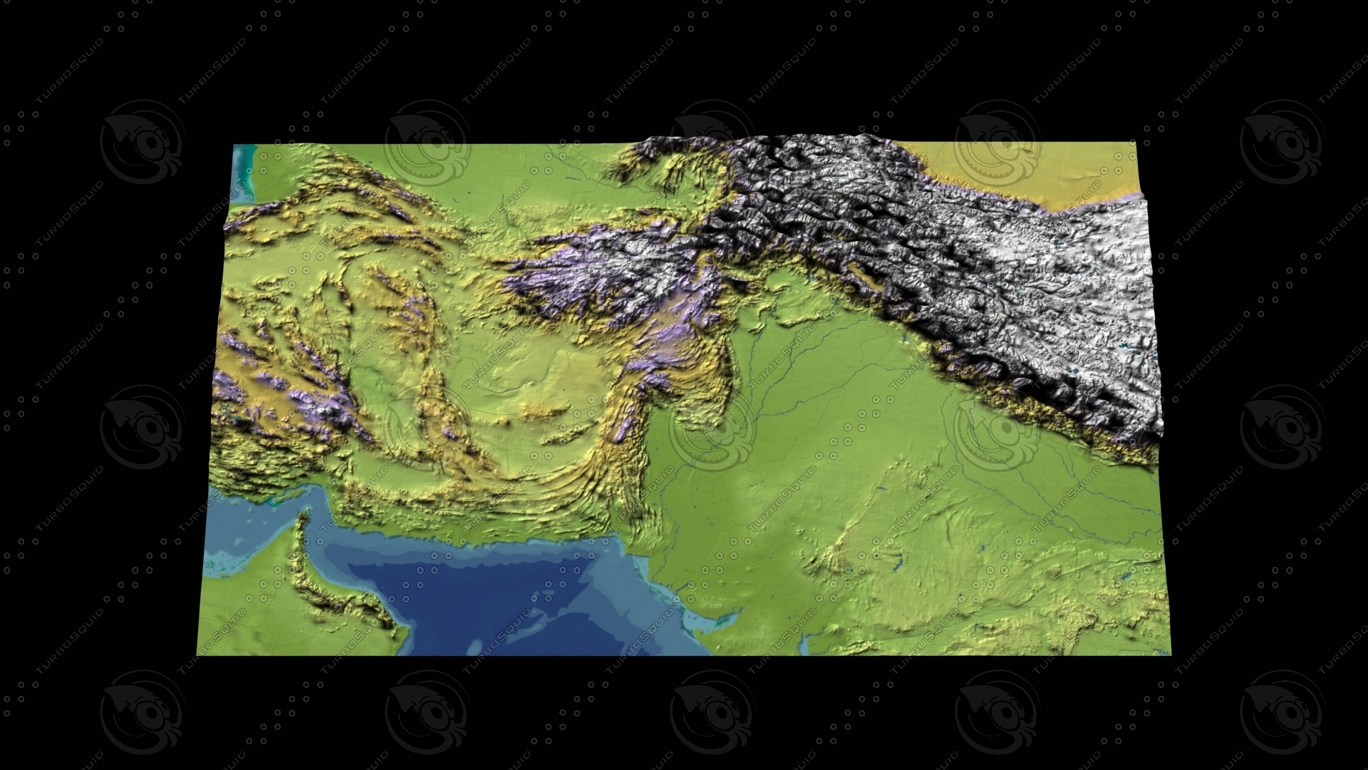 3d pakistan maps model