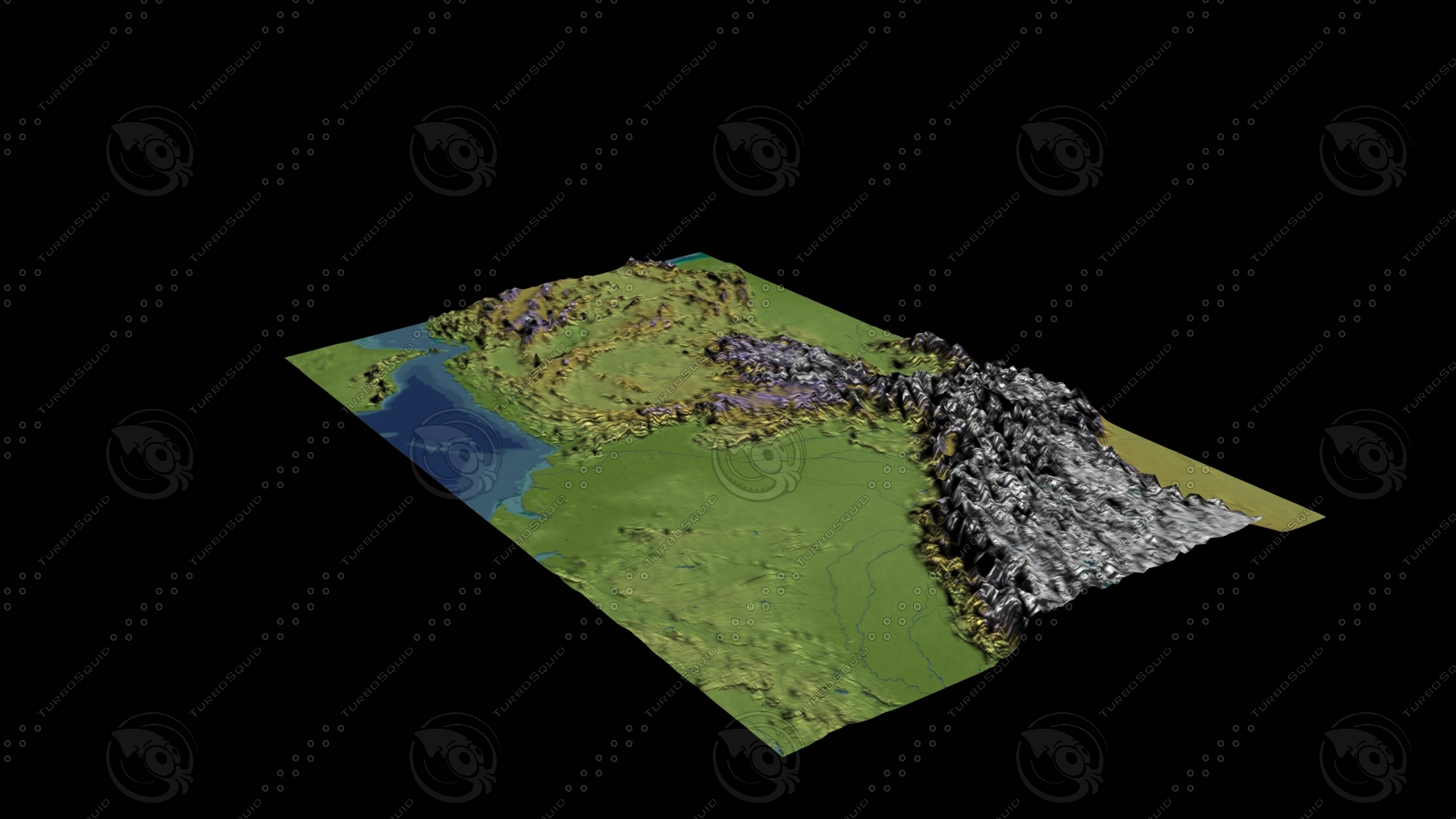 3d pakistan maps model