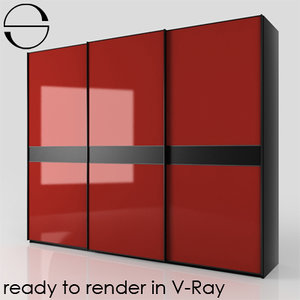 wardrobe sliding doors 3d model