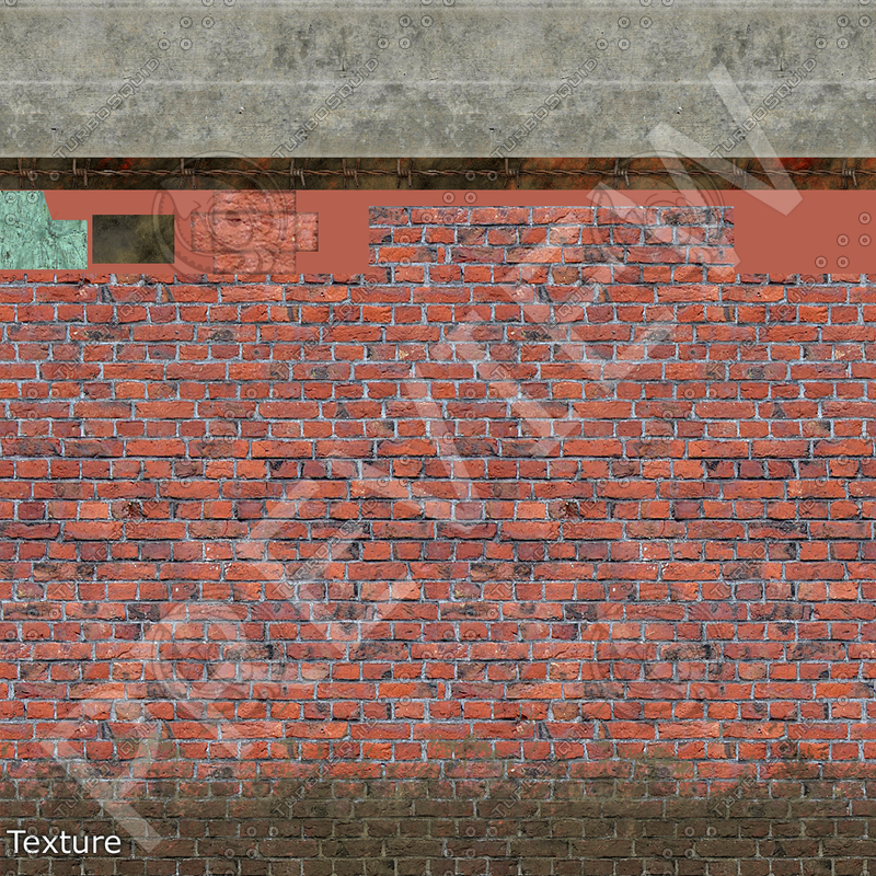 3d brick wall set