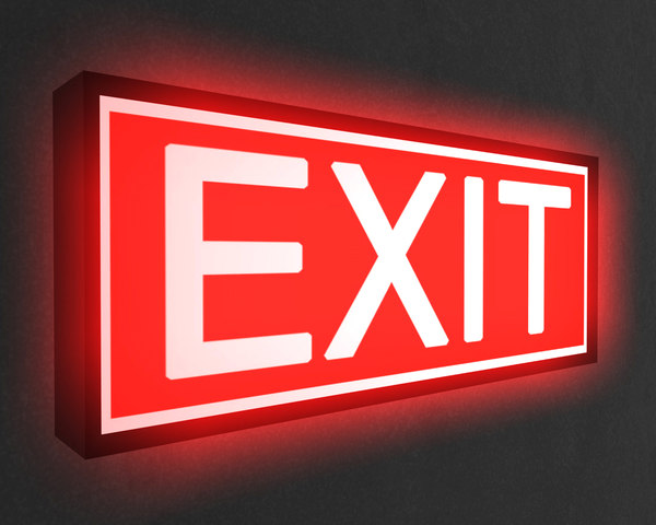 Exit Sign 3D Models for Download | TurboSquid