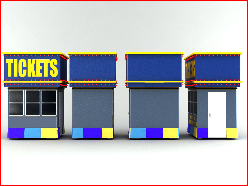 3dsmax ticket booth