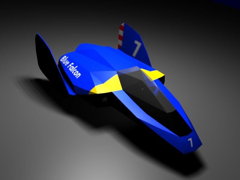 blue falcon bluefalcon obj free