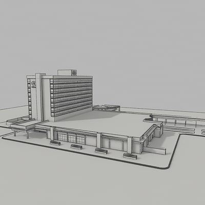 hilton hotel 3d model