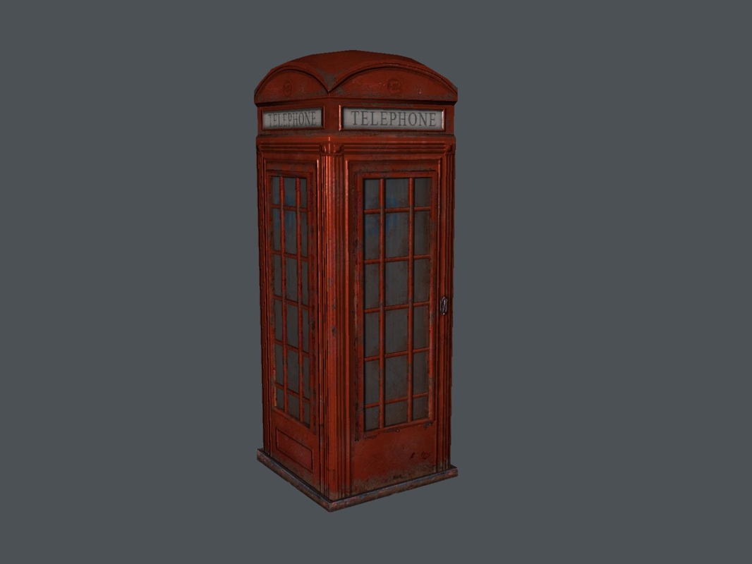 pack phone booth 3d model