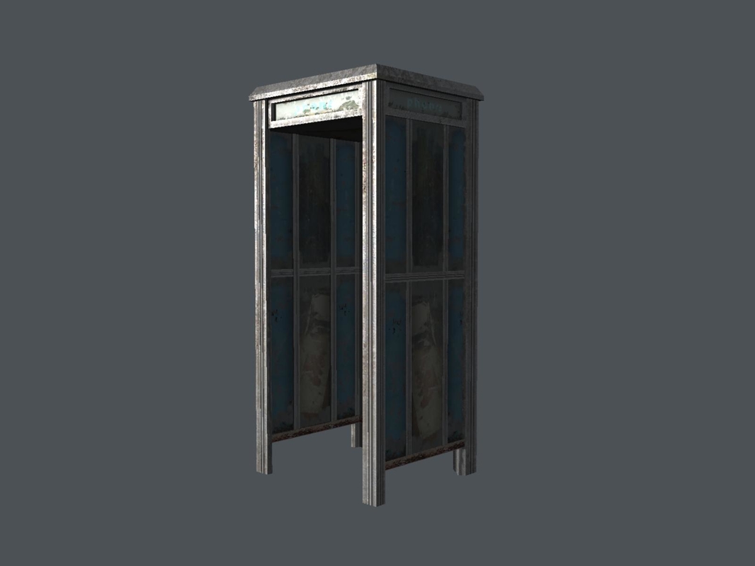 pack phone booth 3d model