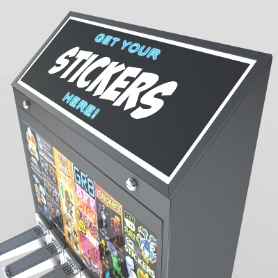 sticker vending machine 3d model