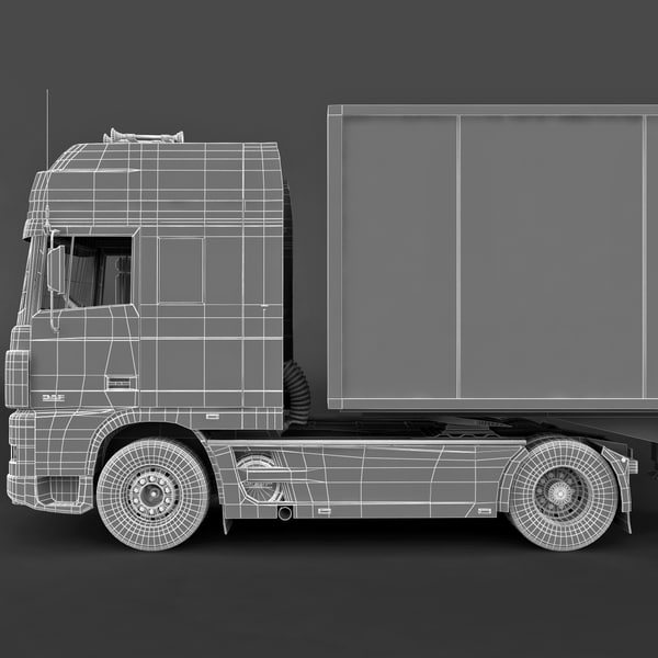 daf xf truck 3d model
