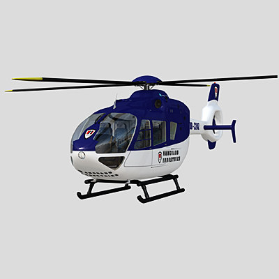 helicopter eurocopter ec 135 3d model