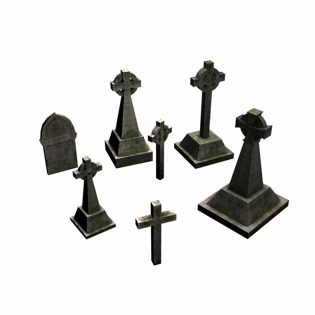 3d headstone tomb model