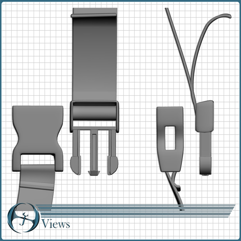 3d model plastic buckle