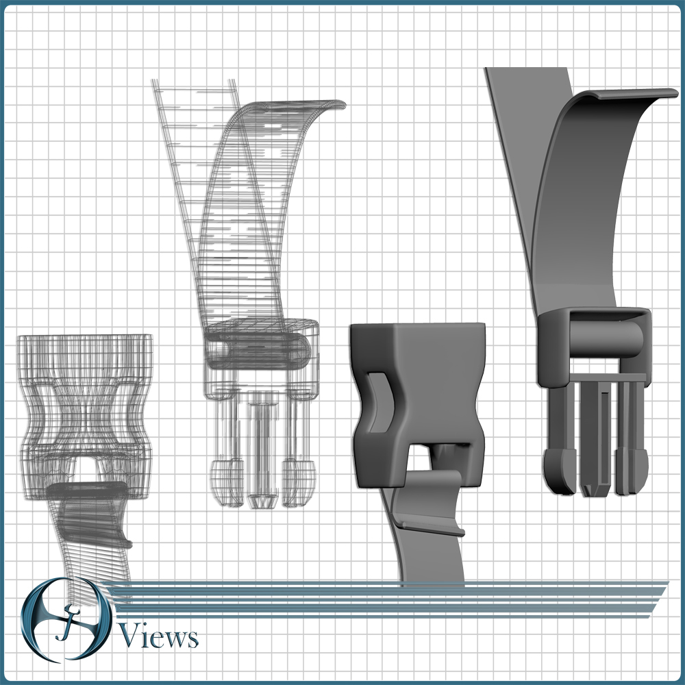 3d model plastic buckle