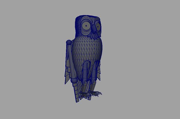 3d model bubo owl