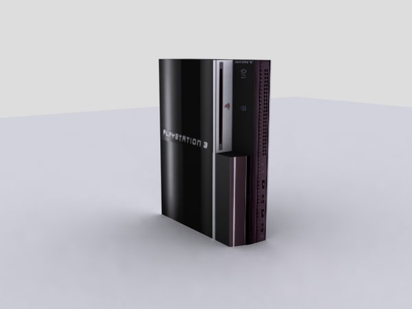 playstation 3 console polygone 3d max