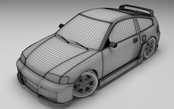 3d model honda crx