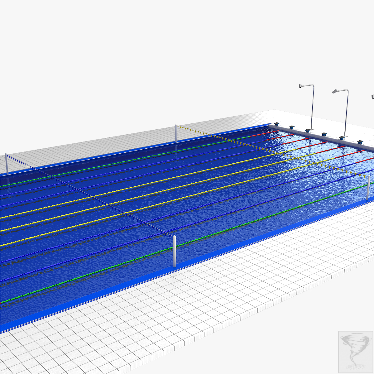 water swimming pools 3d model