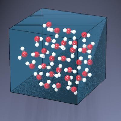 3d molecule structure ice model