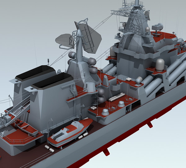 slava class cruiser 3d 3ds