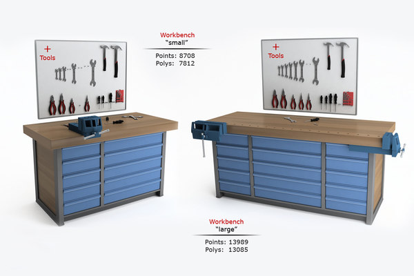 baker atelier bench 3d model