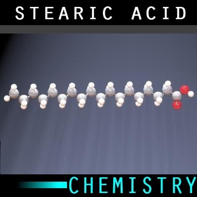 3d model molecule stearic acid