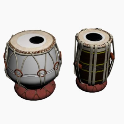 3d indian pakistani drum model